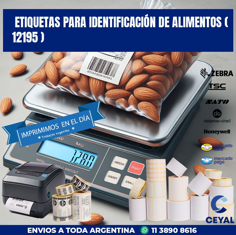 ETIQUETAS PARA IDENTIFICACIÓN DE ALIMENTOS ( 12195 ) | Impresoras Etiquetas